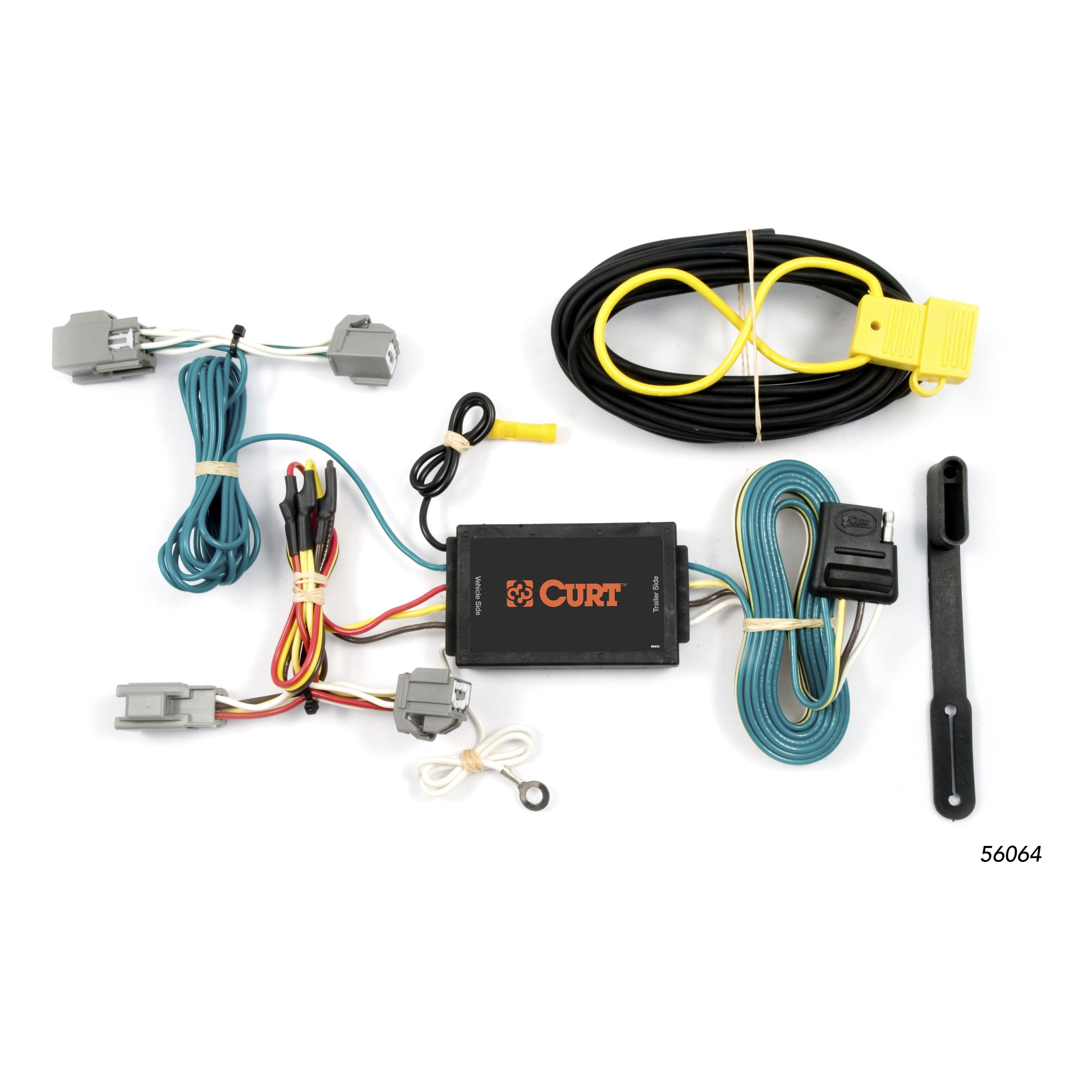 CURT 56064 Vehicle-Side Custom 4-Pin Trailer Wiring Harness, Fits Sele ...